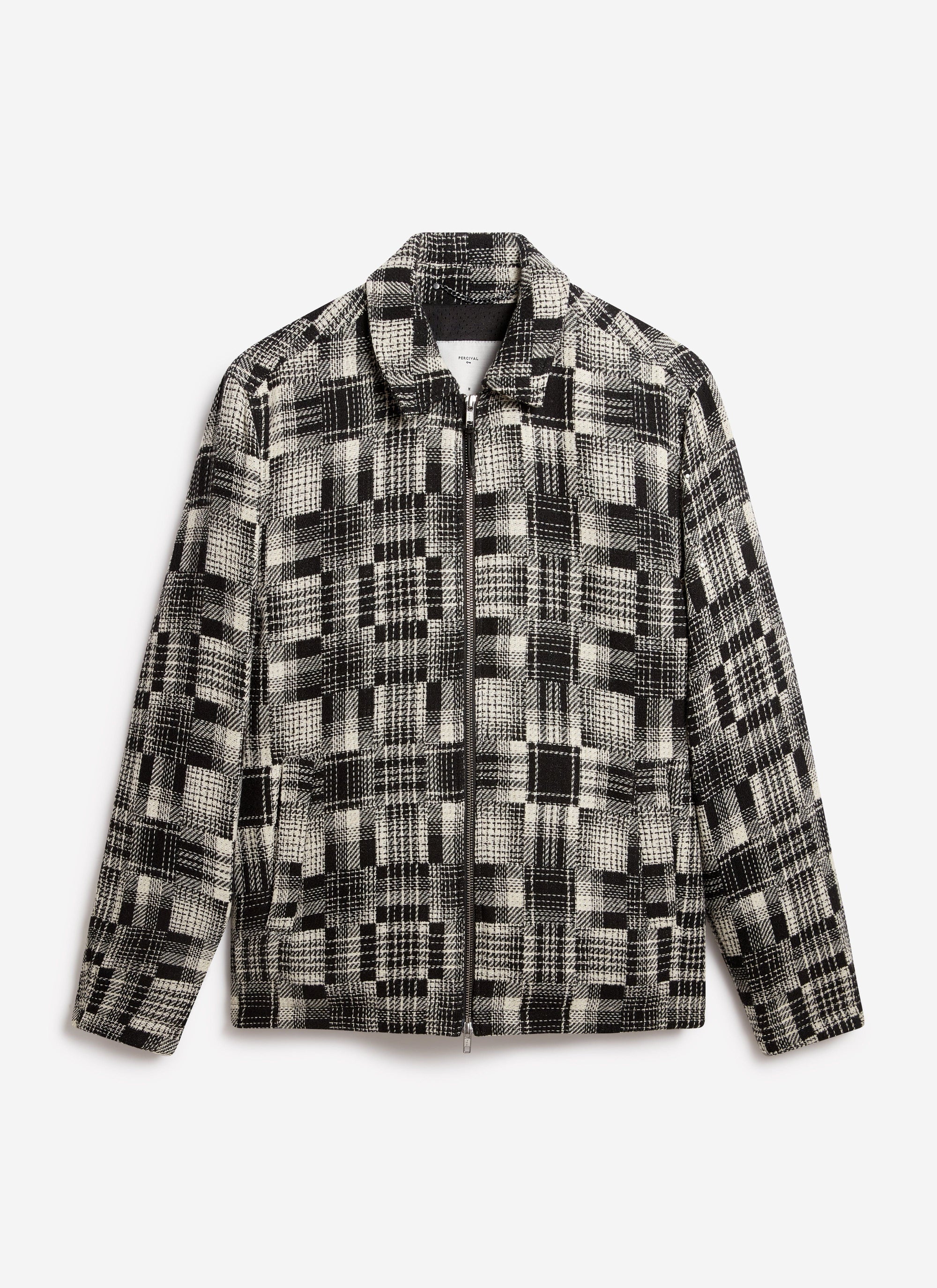 Men's Patchwork Jacket: Glossary | Twill | Grey | Percival Menswear
