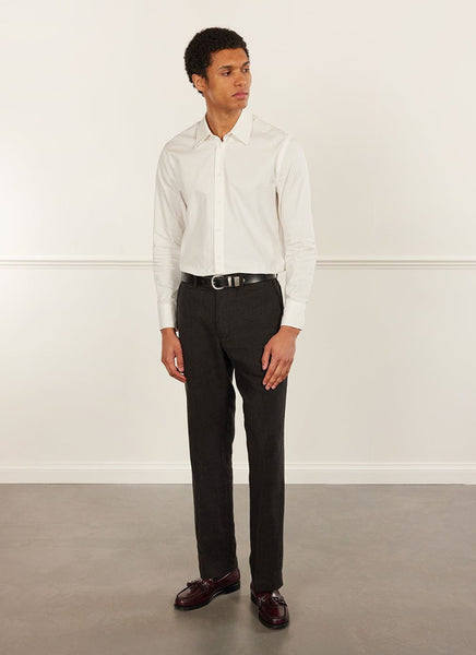 Men's Formal Classic Shirt | Cotton Poplin | White | Percival Menswear