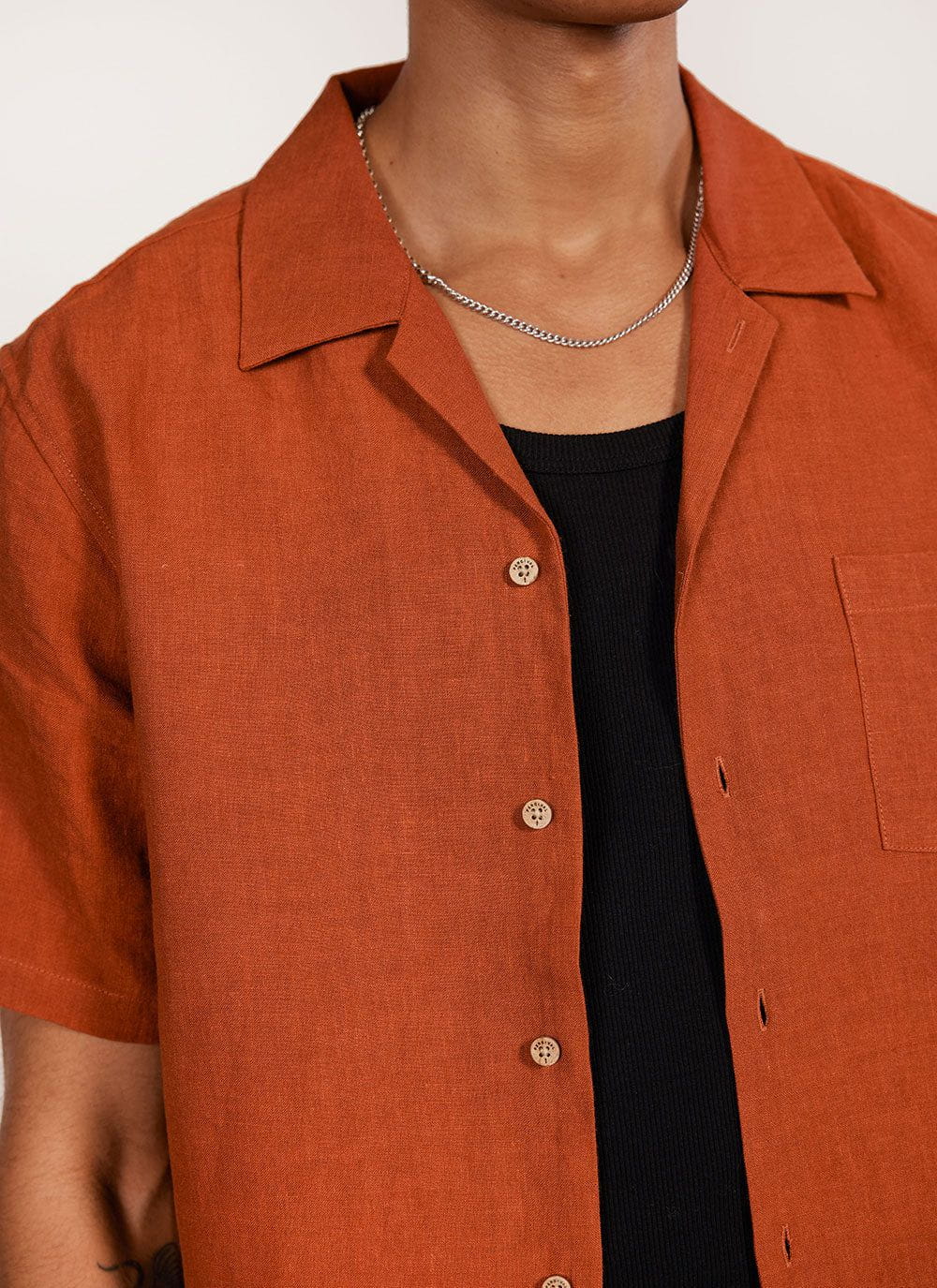 Men's Short Sleeve Cuban Shirt | Linen Shirts | Percival Menswear