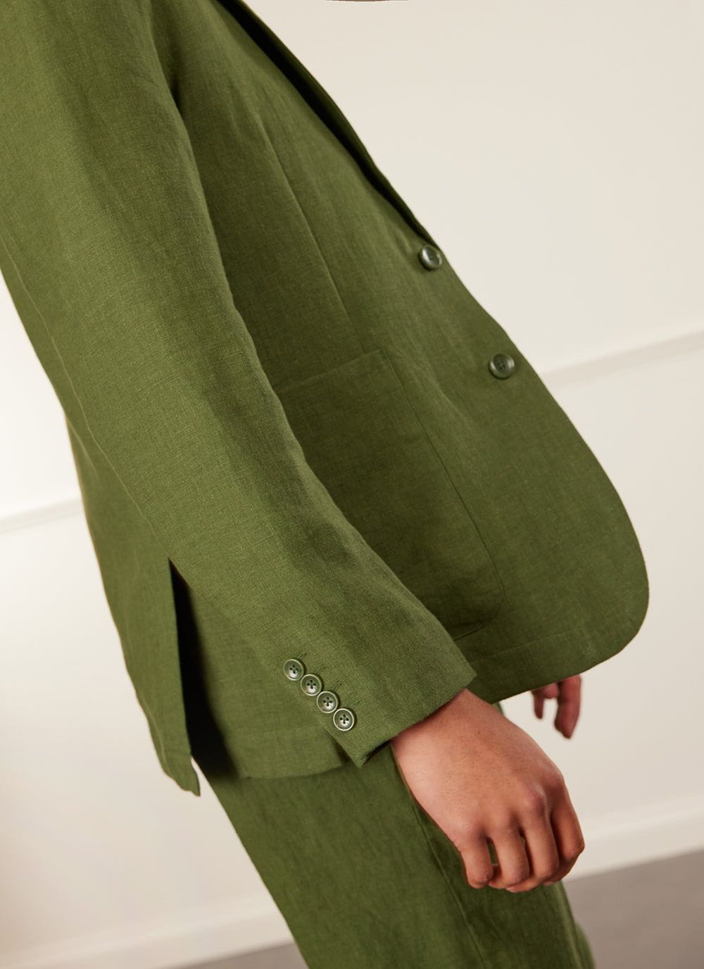 Men's Linen Blazer | Forest Green | Suit Jacket | Percival Menswear