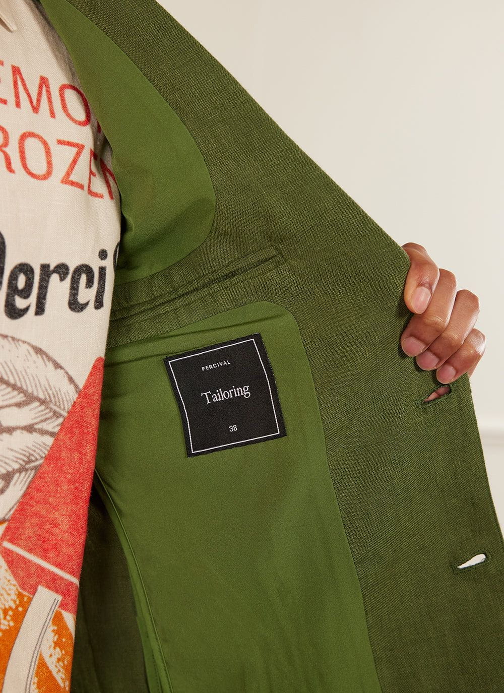 Men's Linen Blazer | Forest Green | Suit Jacket | Percival Menswear