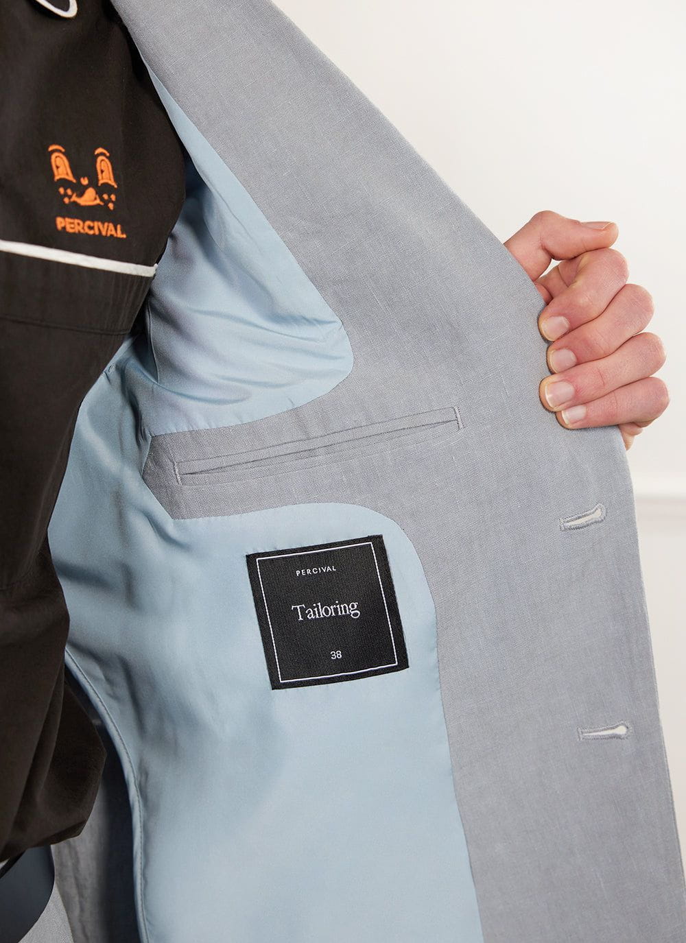 Men's Tailored Linen Blazer | Light Blue