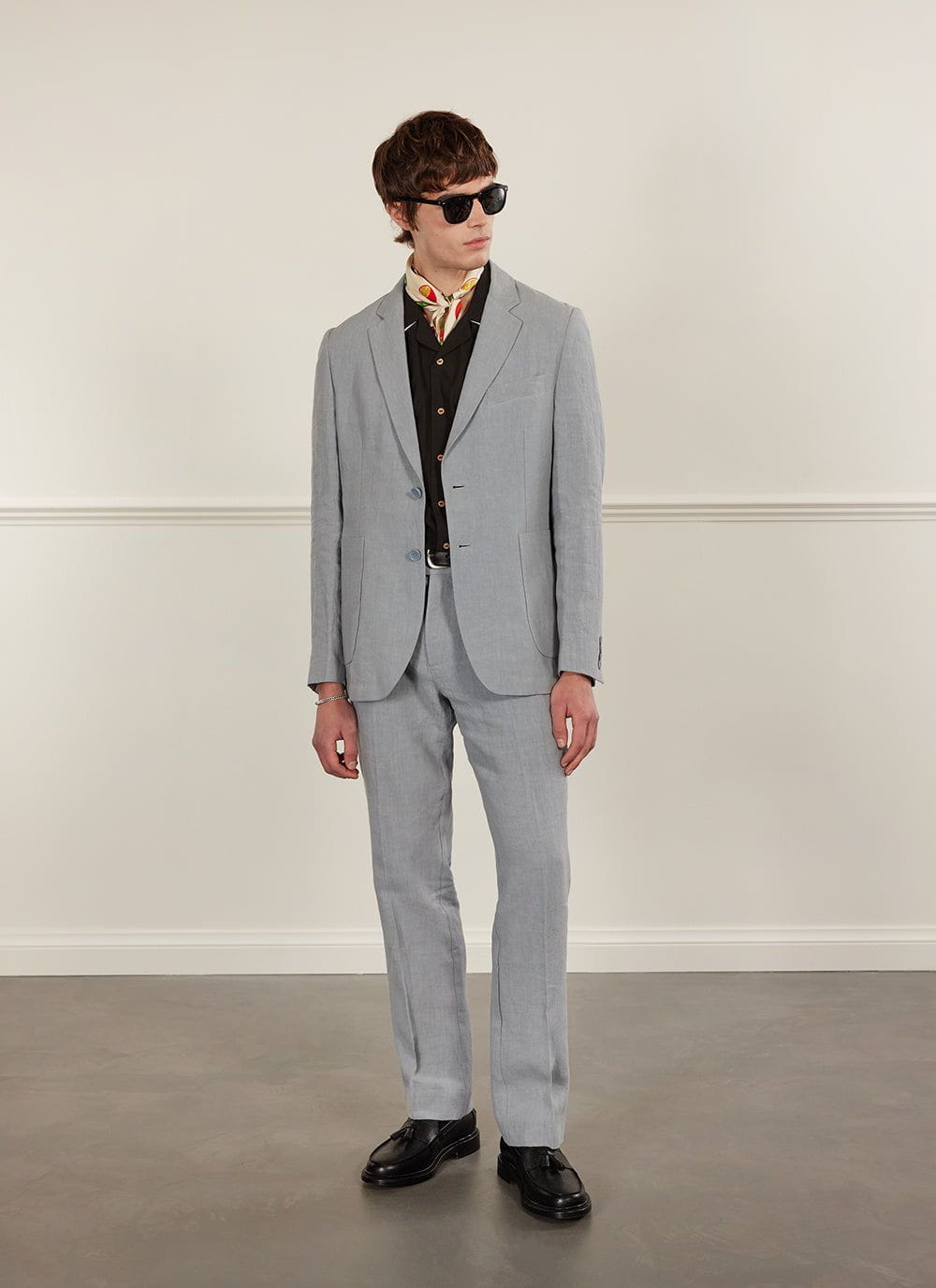 Men's Tailored Linen Blazer | Light Blue