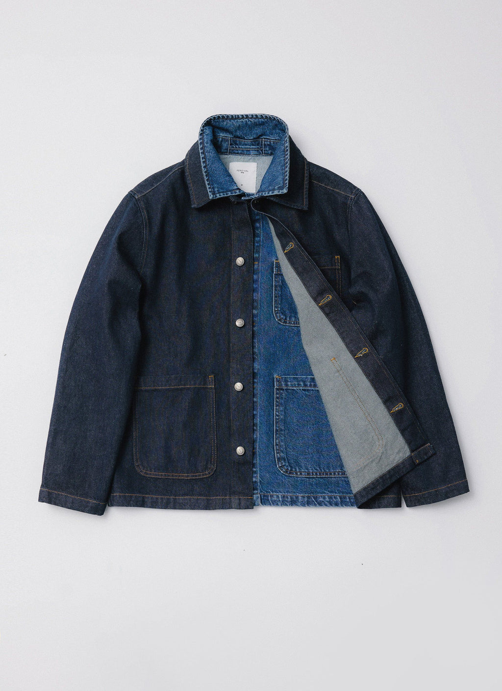 Men's Chore Jacket | Denim | Dark Indigo Blue | Percival Menswear
